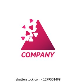 Triangle Shaped Logo Design Stock Vector (Royalty Free) 1299531499 ...