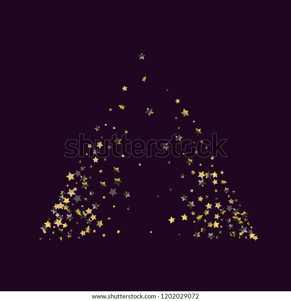 Triangle Shaped Scatter Colored Stars Isolated Stock Vector (Royalty ...
