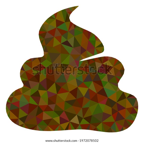 Triangle Shit Polygonal Icon Illustration Shit Stock Vector (Royalty ...