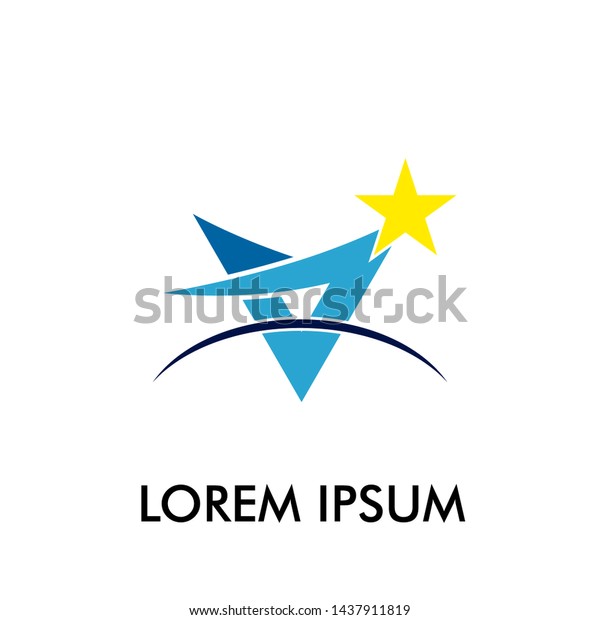 Triangle Star Logo Icon Business Logo Stock Vector (Royalty Free ...