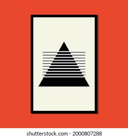 Triangle Strips Abstract Contemporary Aesthetic Posters Stock Vector ...