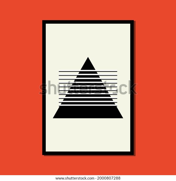 Triangle Strips Abstract Contemporary Aesthetic Posters Stock Vector ...