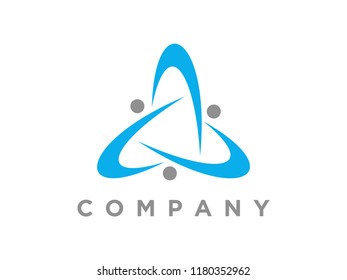 Triangle Swoosh Logo Illustration Stock Vector (Royalty Free ...