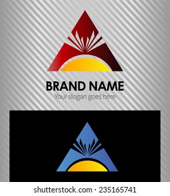 Triangle Symbol Sun Ray Light Stock Vector (Royalty Free) 235165741