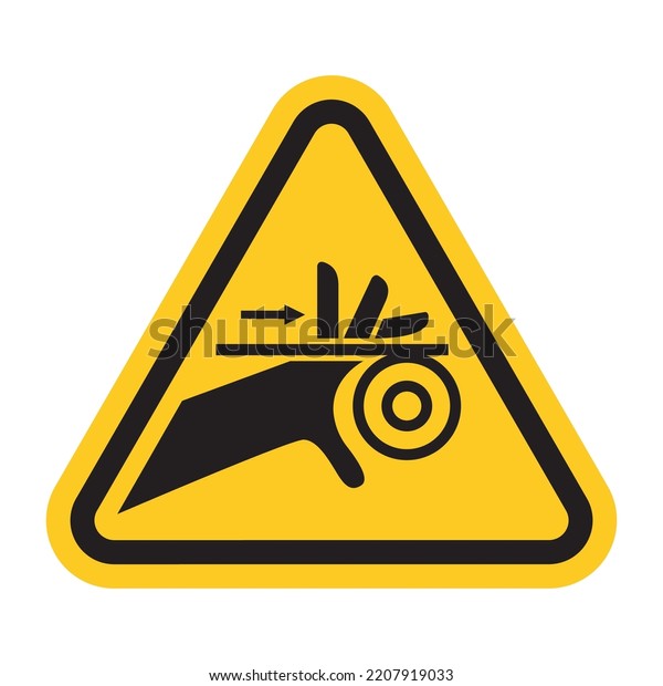 Triangle Warning Sign Pinch Point Entanglement Stock Vector (Royalty ...
