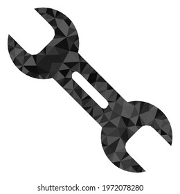 Triangle Wrench Tool Polygonal Symbol Illustration Stock Vector ...
