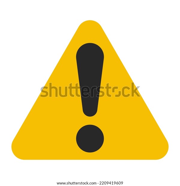 Triangle Yellow Icon Danger Symbol Sign Stock Vector (Royalty Free ...