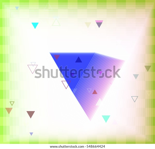 Triangles Into Brilliant Sort Emblematic Drawing Stock Vector (Royalty ...