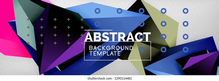 Triangular Low Poly Background Design Vector: เวกเตอร์สต็อก (ปลอดค่า ...