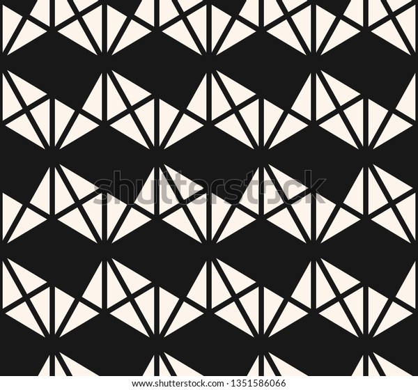 Triangles Seamless Pattern Abstract Monochrome Geometric Stock Vector ...