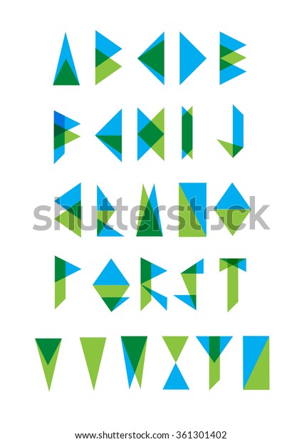 Triangles Vector Alphabet Letters Collection: เวกเตอร์สต็อก (ปลอดค่า ...