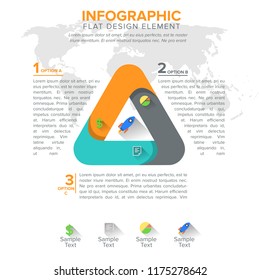 Triangular Diagram Chart Triangle 3 Steps Stock Vector (royalty Free