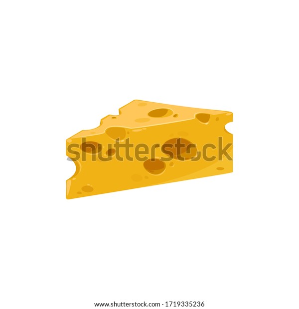 Triangular Piece Cheese Holes Isolated Vector Stock Vector (Royalty ...