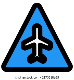 Triangular Shape Sign Board Airplane Logotype Stock Vector (Royalty ...