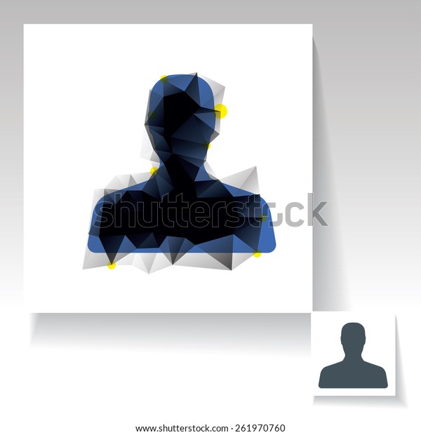 Triangulated Avatar Symbol Constellation Style Composition Stock Vector ...