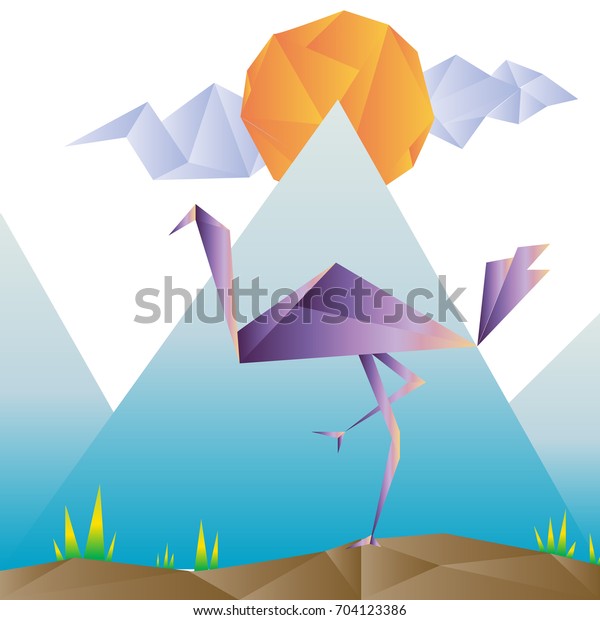 Triangulation Bird Illustration Stock Vector (Royalty Free) 704123386 ...
