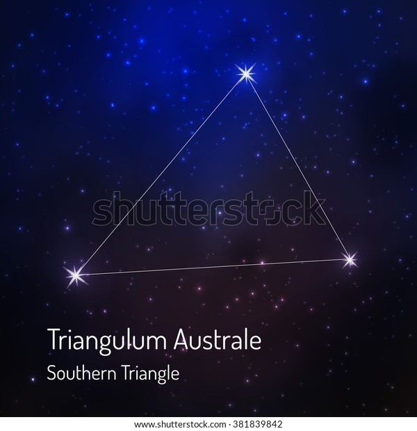 Triangulum Australe Southern Triangle Constellation Night Stock Vector ...
