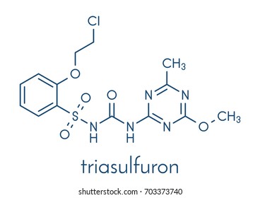 Triasulfuron Herbicide Molecule Skeletal Formula Stock Vector (Royalty ...