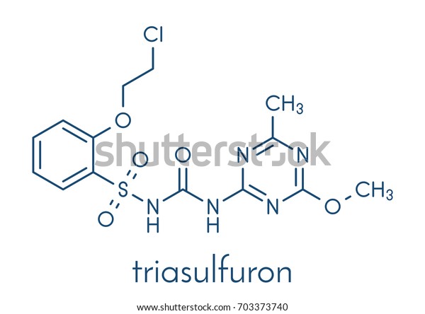 Triasulfuron Herbicide Molecule Skeletal Formula Stock Vector (Royalty ...