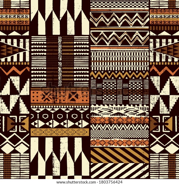 Tribal African Style Fabric Patchwork Abstract Stock Vector (Royalty ...