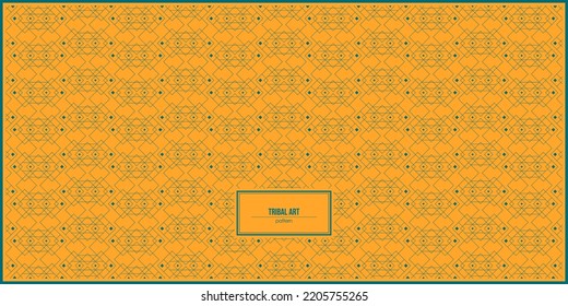 Tribal Art Pattern Bright Yellow Background Stock Vector (Royalty Free ...