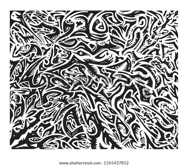 Tribal Art Vector Texture Ethnic Decoration Stock Vector (Royalty Free ...