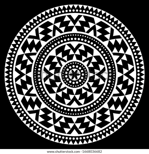 Tribal Aztec Mandala Vector Pattern Bohemian Stock Vector (Royalty Free ...