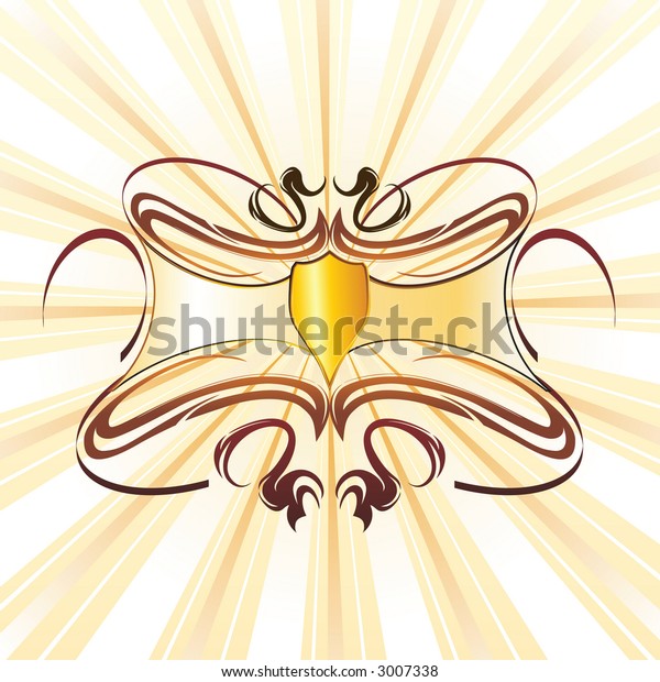 Tribal Decoration Shield Rays Background Stock Vector (Royalty Free ...