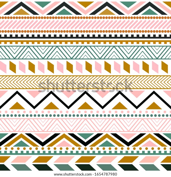 Tribal Ethnic Seamless Stripe Pattern Vector Stock Vector Royalty Free