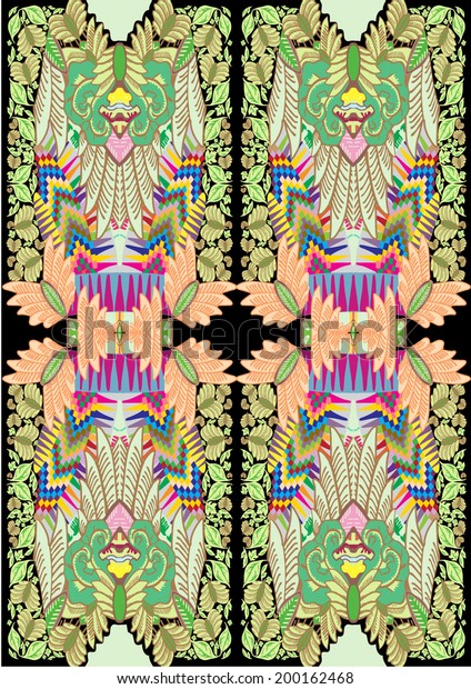 Tribal Floral Pattern Stock Vector (Royalty Free) 200162468 | Shutterstock