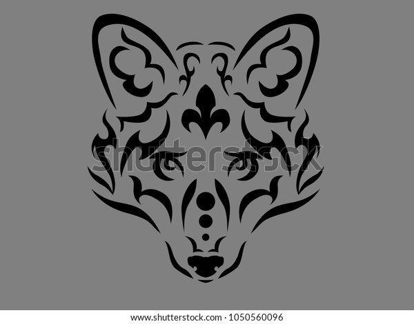 Tribal Fox Illustration Stock Vector (Royalty Free) 1050560096