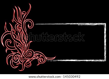 Tribal Frame Border Drawing Stock Vector (Royalty Free) 145030492 ...