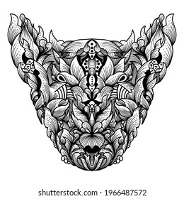 Tribal Head Graphic Design Vector Illustration Stock Vector (Royalty ...