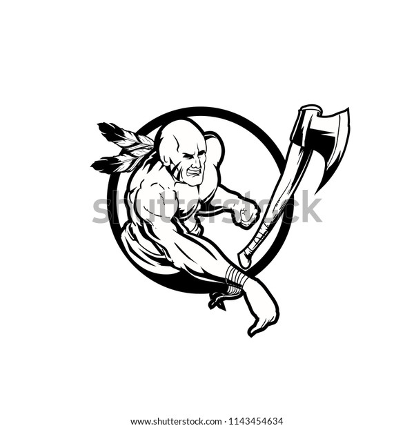 Tribal Indian Axe Vector Stock Vector (Royalty Free) 1143454634 ...
