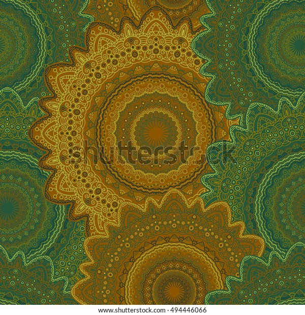 Tribal Mandala Vector Seamless Pattern Vintage Stock Vector (Royalty ...