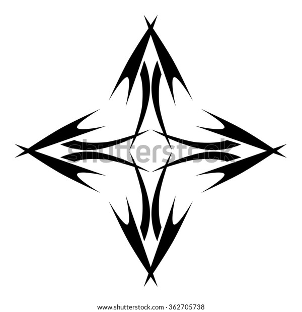Tribal Pattern Cross Ornament Element Template Stock Vector (Royalty ...