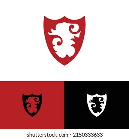 Tribal Red Shield Logo Design Modern Stock Vector (Royalty Free ...