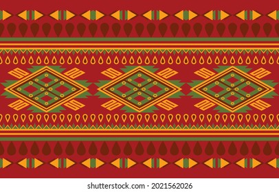 Tribal Seamless Pattern Aztec Signs Colorful Stock Vector (Royalty Free ...