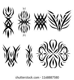 Tribal Sharp Line Tattoo Stock Vector (Royalty Free) 1168887583