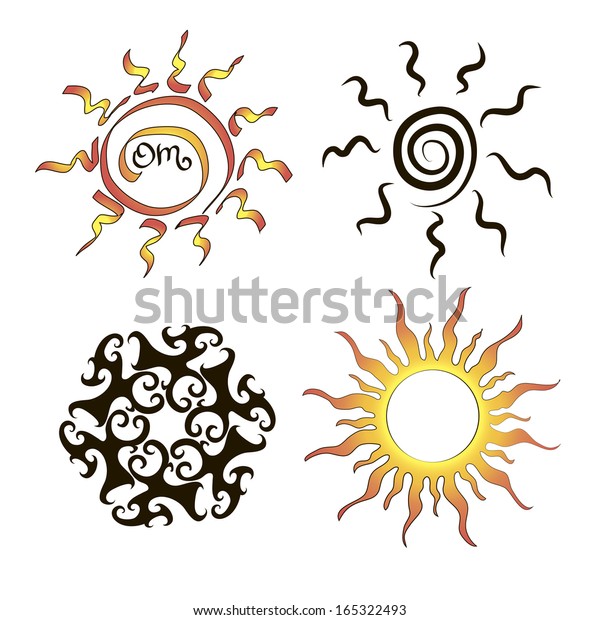 Tribal Sun Tattoo Stock Vector (Royalty Free) 165322493 | Shutterstock