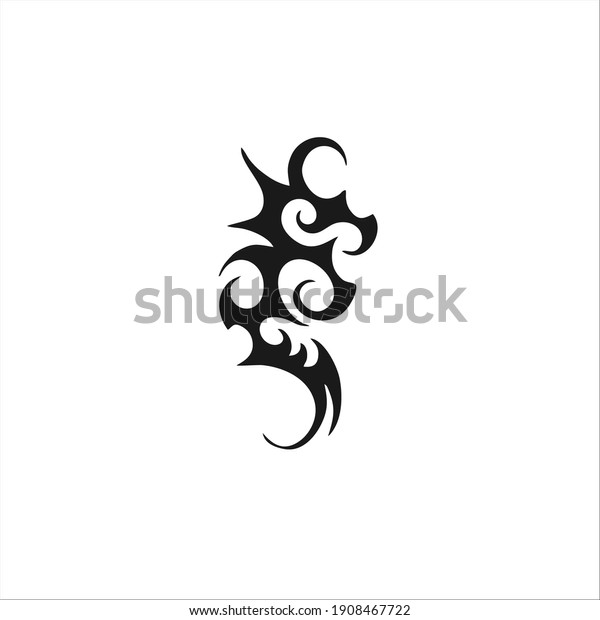 Tribal Swirl Symbol Tattoo Symbol Vector 库存矢量图（免版税）1908467722 ...