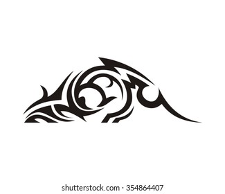 Tribal Swirl Tattoo Vector Stock Vector (Royalty Free) 354864407 ...