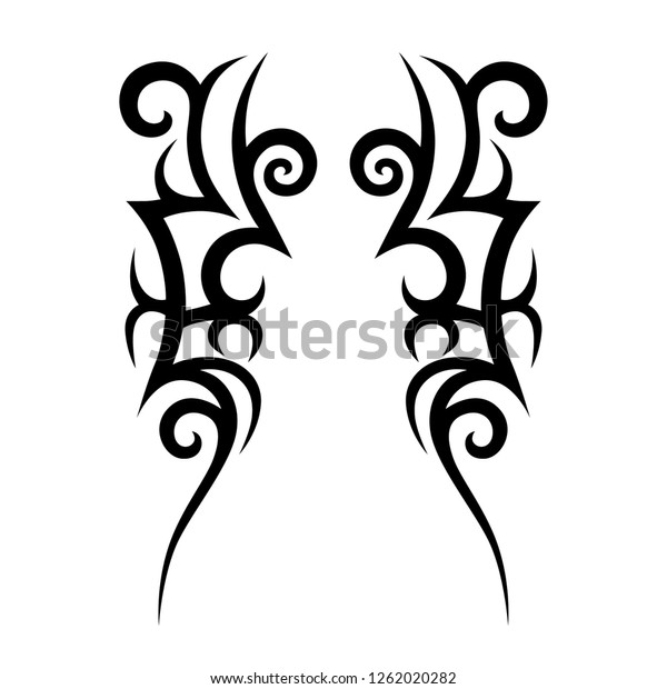 tribal symmetric pattern elements for tattoo men right and left hand ...
