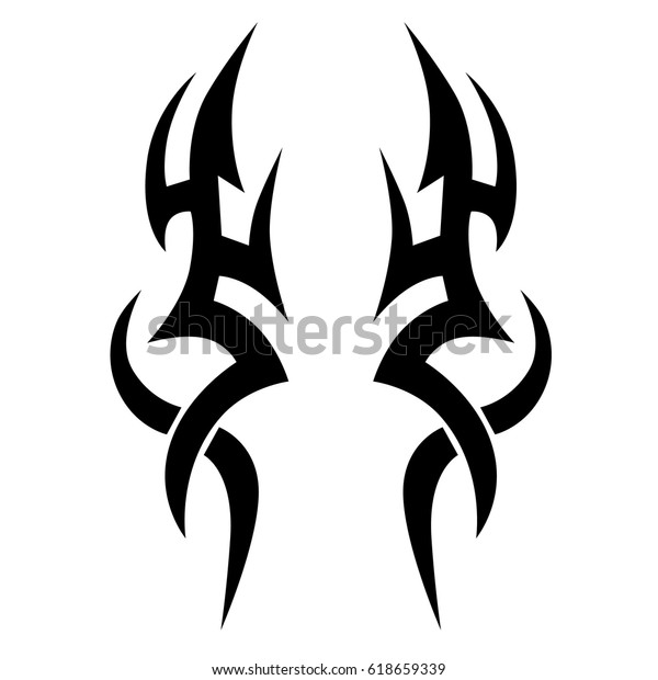 Tribal Symmetric Pattern Elements Tattoo Men Stock Vector (Royalty Free ...