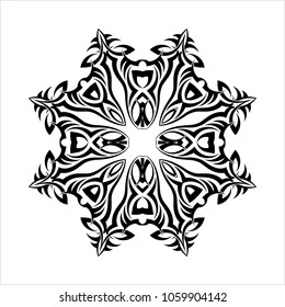 Tribal Tattoo Circular Design Vector Art Stock Vector (Royalty Free ...