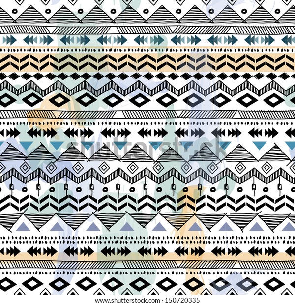 Tribal Vector Seamless Background Stock Vector (Royalty Free) 150720335 Tribal Vector Seamless Background Stock Vector (Royalty Free) 150720335