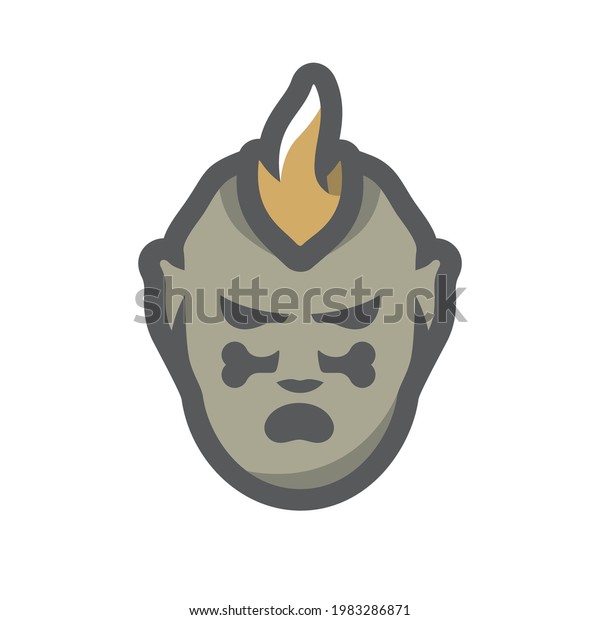 Icono del Vector de Caníbal Guerrero: vector de stock (libre de ...