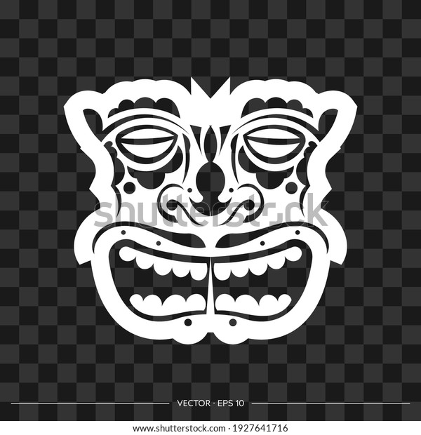 Tribal Warrior Leader Face Pattern Mask Stock Vector (Royalty Free ...