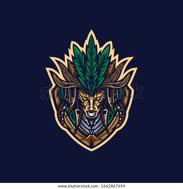 Tribe Tribal Mascot Logo Vector Illustration Stock Vector (Royalty Free ...