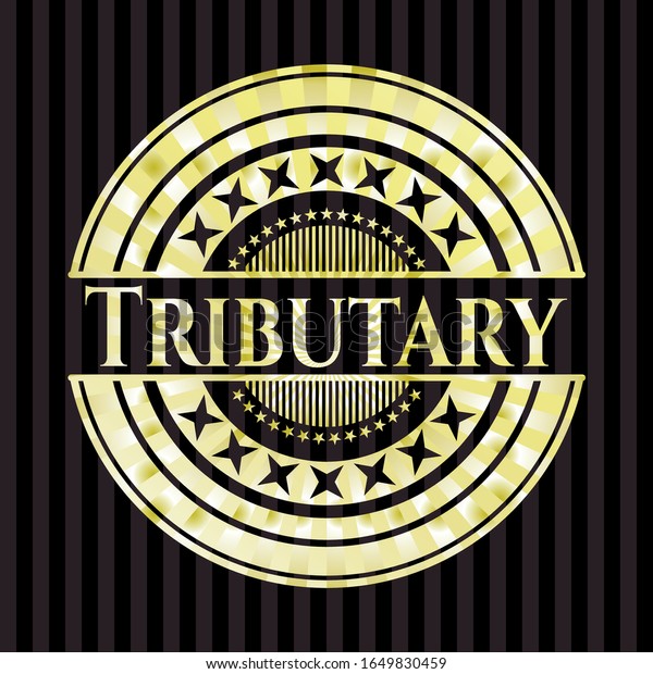 Tributary Shiny Badge Vector Illustration Detailed Stock Vector ...